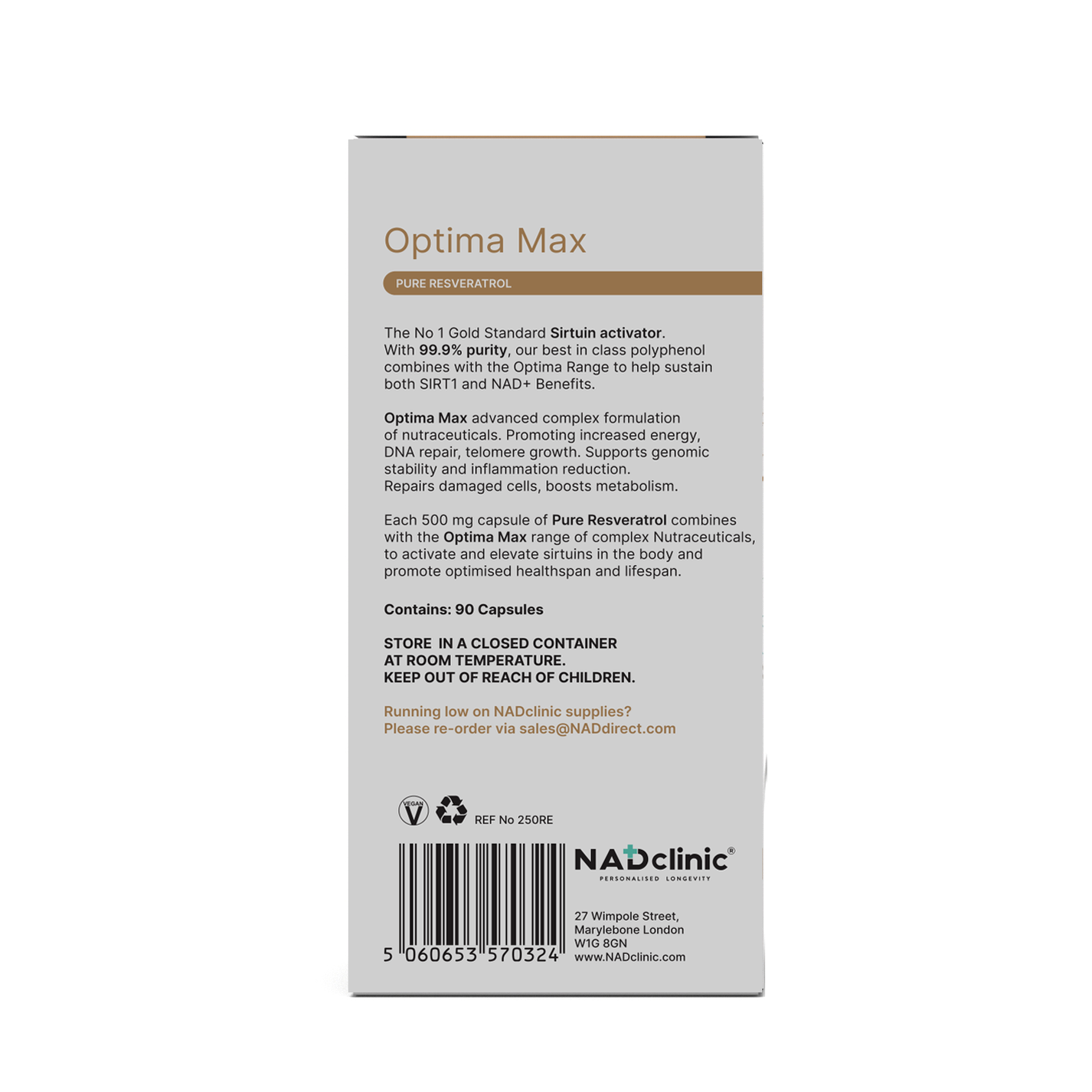 Optima Max - Pure Resveratrol – NADdirect